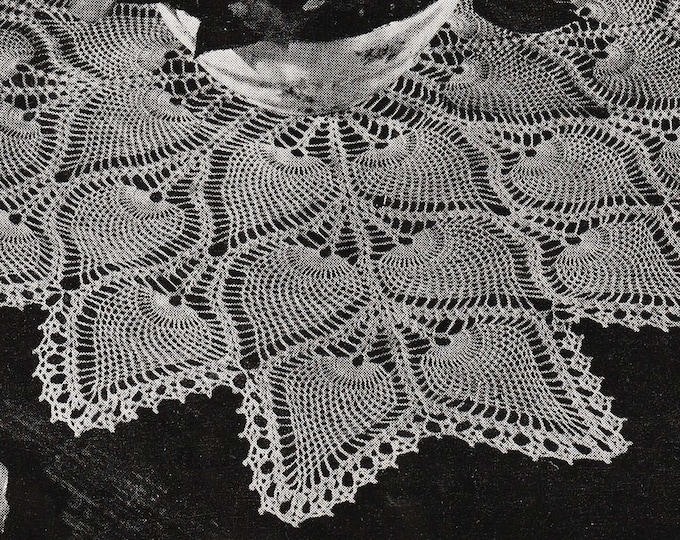 Vintage Chart Filet Crochet Pattern Tablecloth Motifs |23x 45 Inches ...