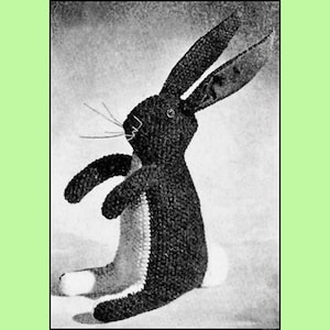 1940s Toy Rabbit Knitting Pattern: Vintage Bunny (digital Pattern) - Etsy