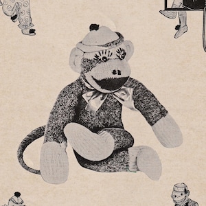1955 Original Sock Monkey Tutorial, Digital Craft Booklet - Etsy