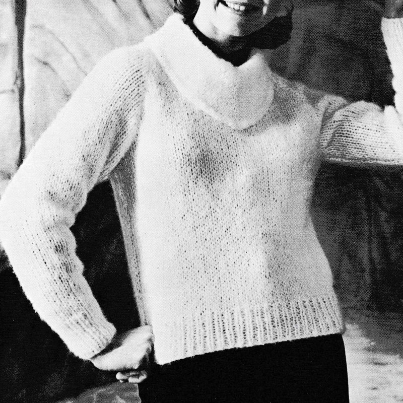 Cowl Neck Sweater - Etsy