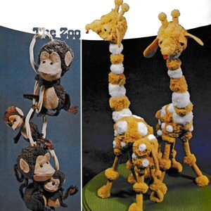 Pom Pom Animal Patterns: Vintage Craft Booklet (PDF Pattern) - Etsy