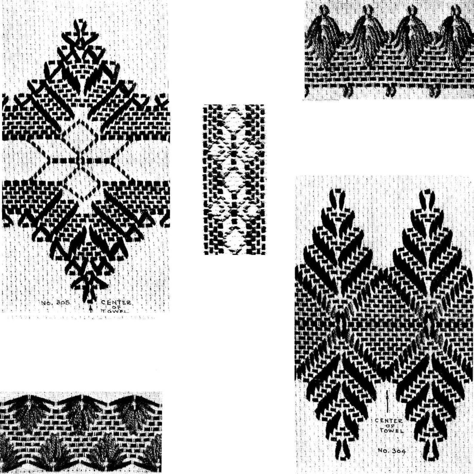 1936 Vintage Huck Weaving Towel Patterns: First Series (digital ...