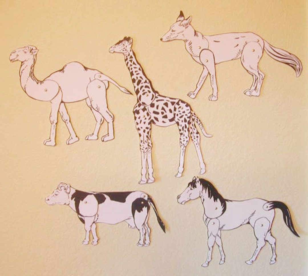 1919 Articulated Paper Animals: Set 1 (digital Download) - Etsy