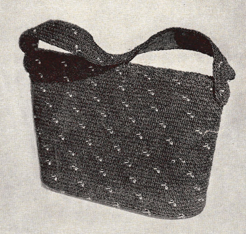 1940s Oval Tote Bag Crochet Pattern Digital Crochet Pattern - Etsy