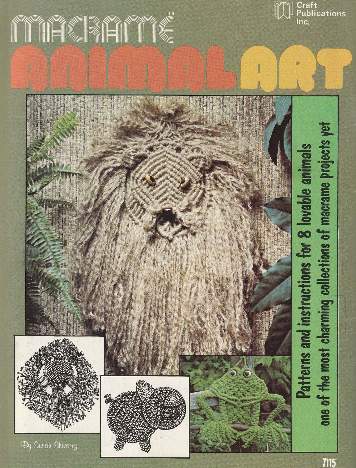 Macrame Animal Art Vol I Vintage Macrame Animal Booklet PDF - Etsy