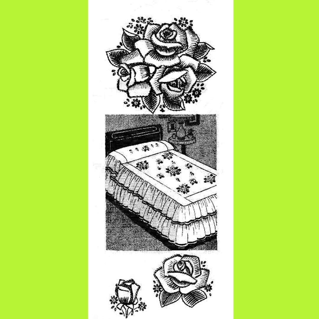 1930s Roses Embroidery Pattern: Vintage Floral Design (digital Download ...