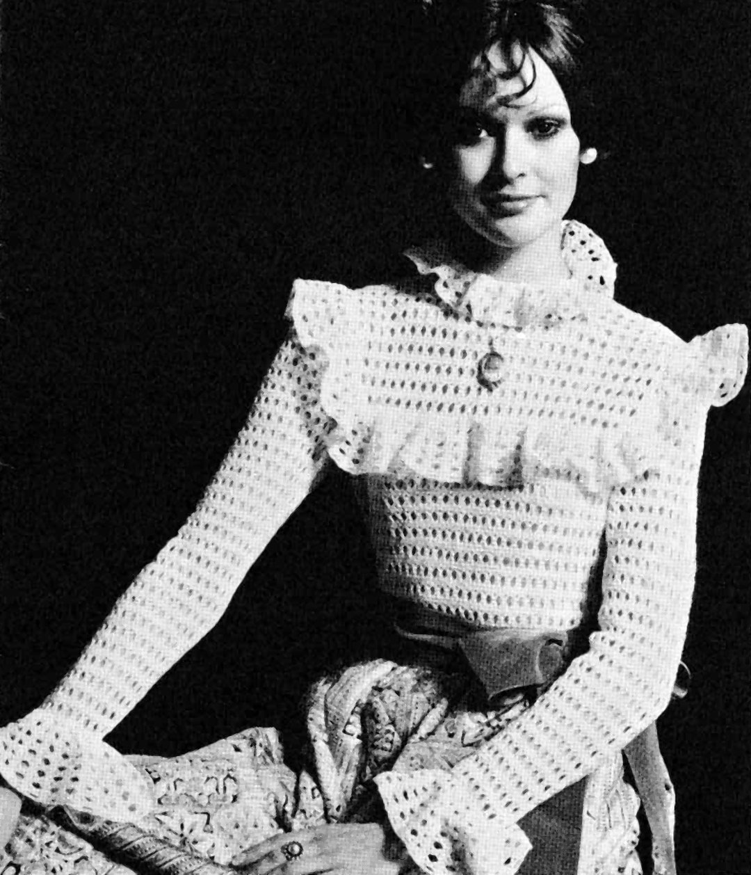70s Victorian Lace Blouse Crochet Pattern, Digital Crochet Pattern - Etsy