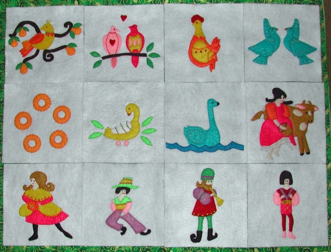 The 12 Days of Christmas Felt Sewing Pattern - Etsy