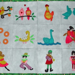 The 12 Days of Christmas Felt Sewing Pattern - Etsy