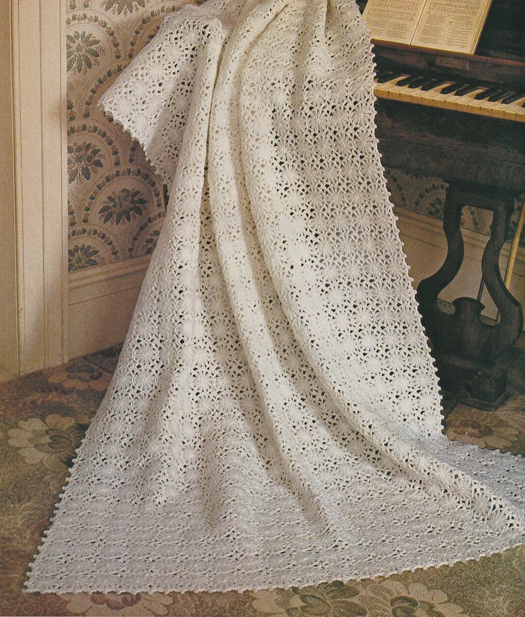 70s Flower Loom Afghan, Daisy Winder Afghan, Digital Crochet Pattern - Etsy