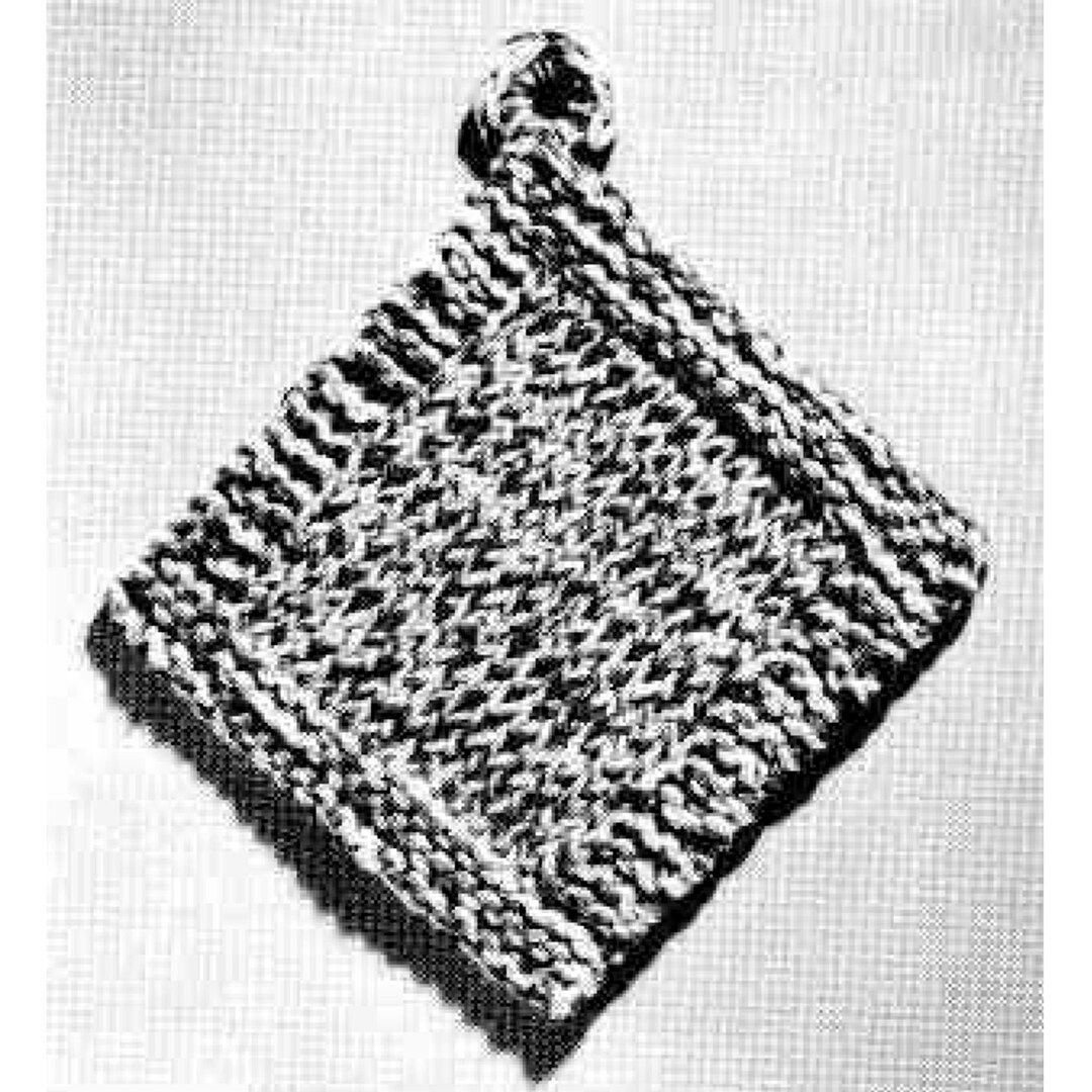 60s Quick Knit Pot Holder Pattern Digital Knitting Pattern - Etsy
