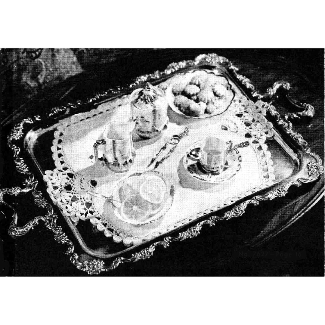 1940s Tray Cloth Crochet Pattern, Digital Crochet Pattern - Etsy