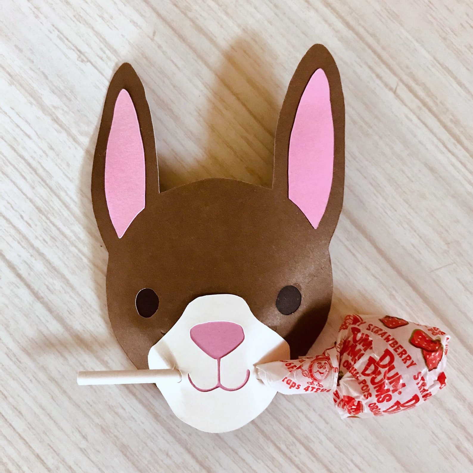 Bunny Lollipop Holder SVG and JPG Digital Easter Papercraft - Etsy