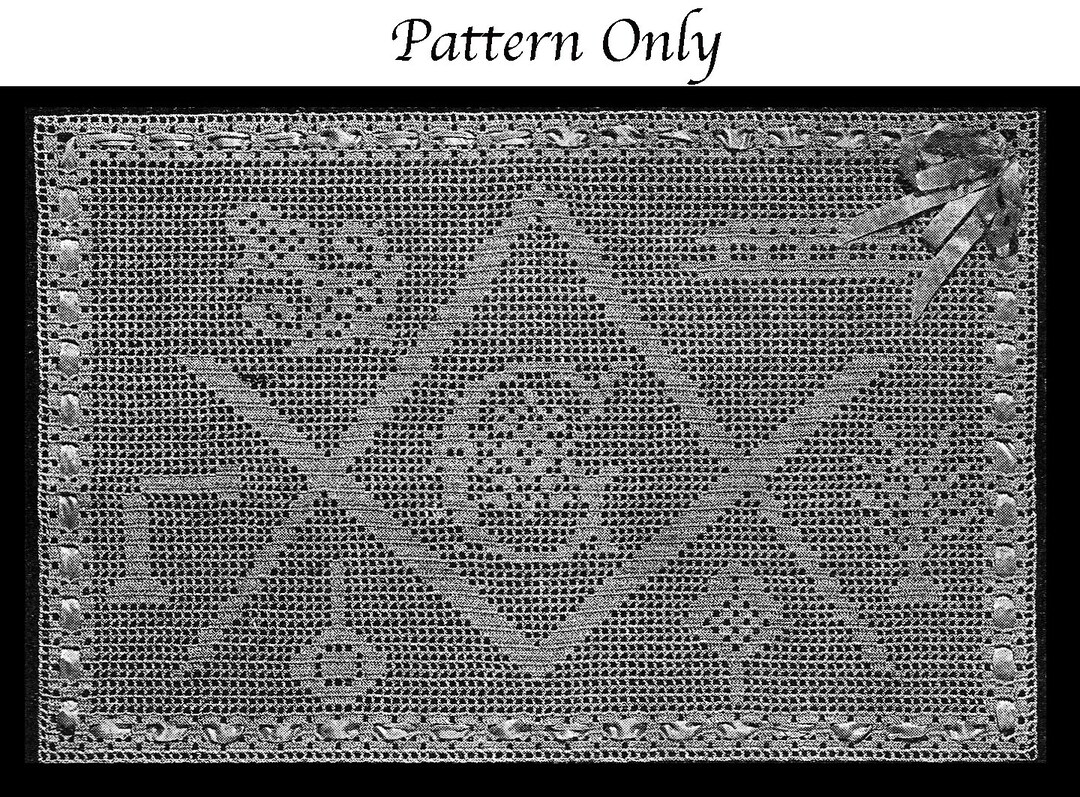 1918 Masonic Filet Crochet Pattern: Charted Design (PDF) - Etsy