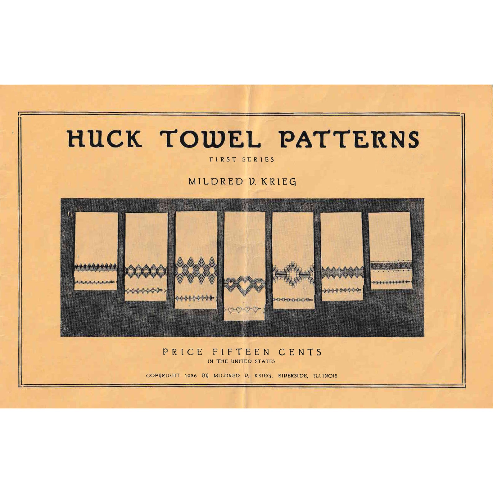 1936 Vintage Huck Weaving Towel Patterns: First Series (digital ...