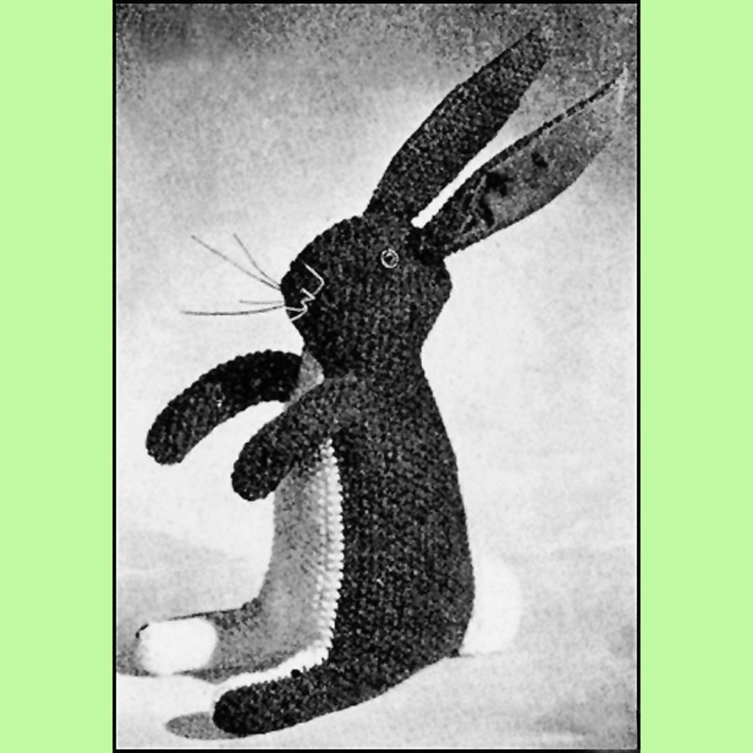 1940s Toy Rabbit Knitting Pattern: Vintage Bunny (digital Pattern ...