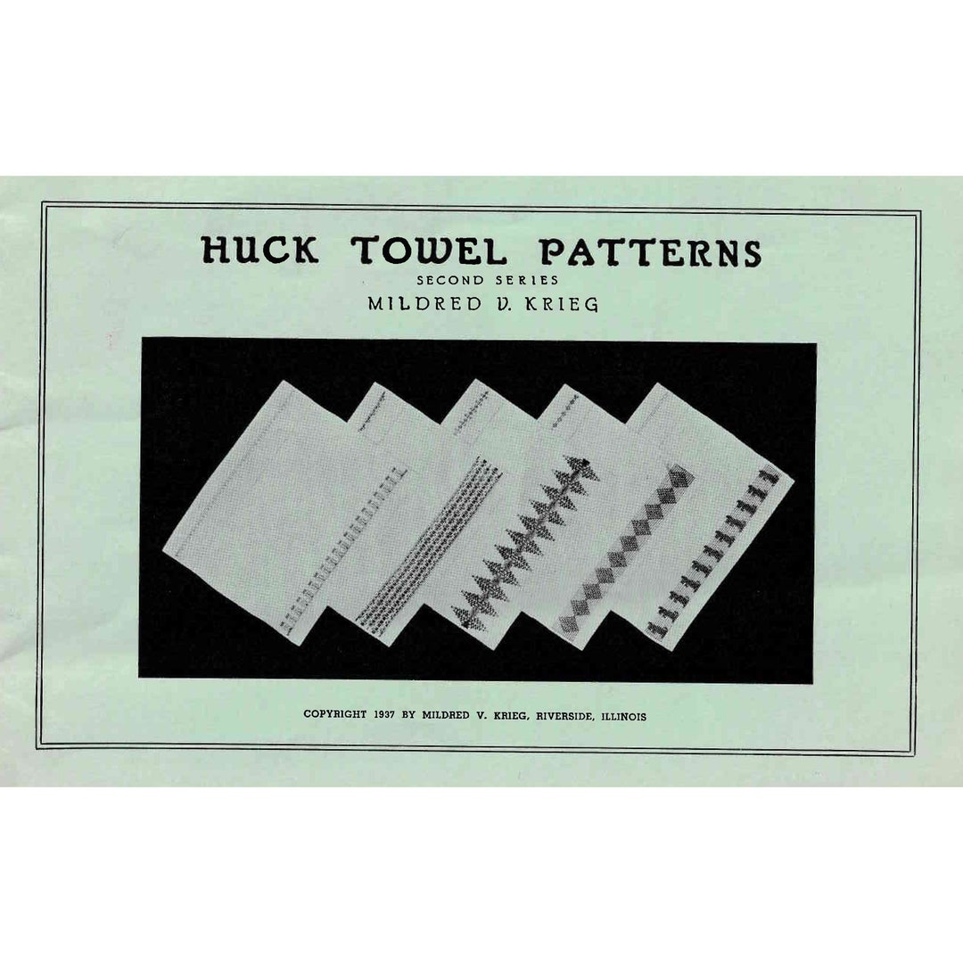 Vintage Huck Weaving Towel Patterns: 1937 Second Series (PDF Pattern ...