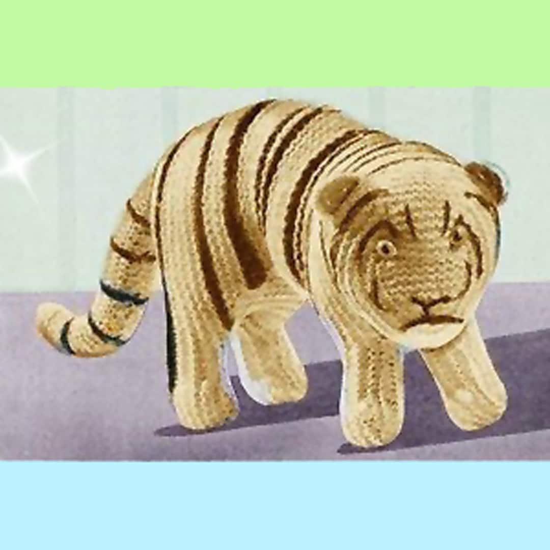 1940s Toy Tiger Knitting Pattern, Digital Knitting Pattern - Etsy Australia