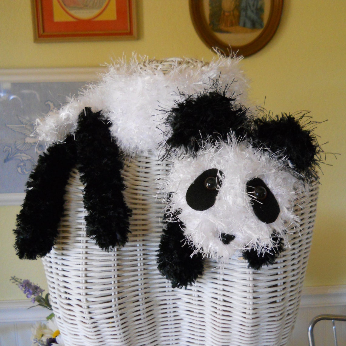 Knit Panda Scarf Pattern Snuggle Panda Scarf Knitting Pattern - Etsy