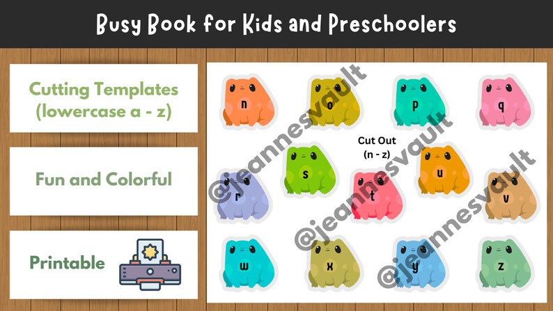 Printable Frog Busy Book for Kids | Alphabet Matching | Preschool Busy ...