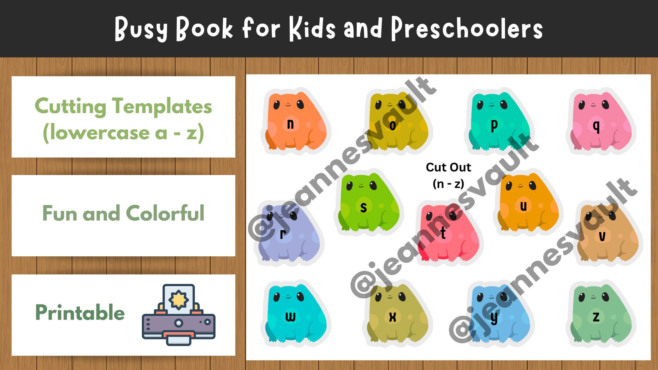 Printable Frog Busy Book for Kids | Alphabet Matching | Preschool Busy ...