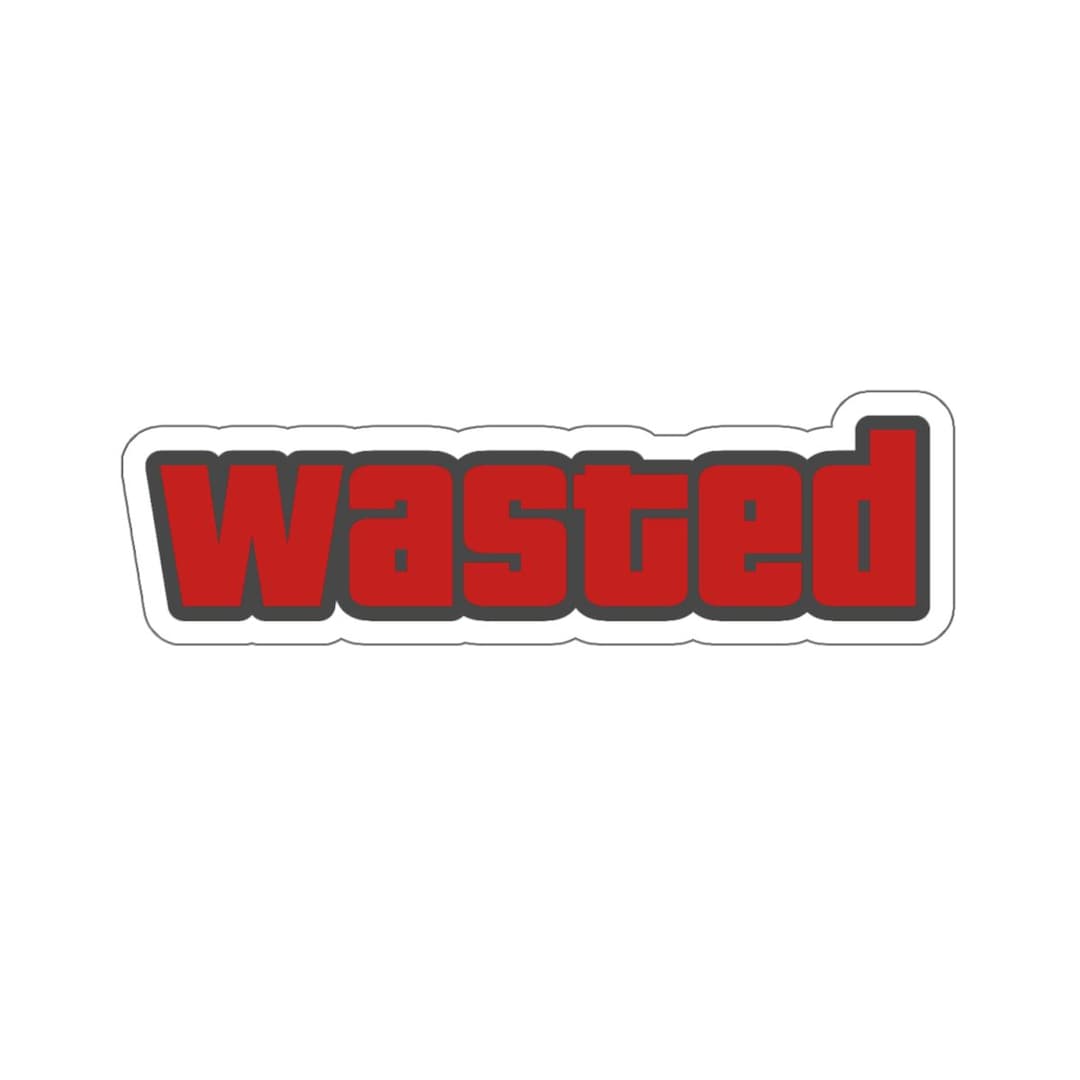 Wasted GTA V Sticker 4x4, GTA San Andreas, Busted, Wanted, Gaming Setup ...