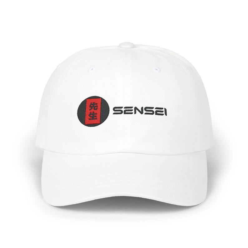 Embroidered Sensei Japanese Writing Classic Dad Cap, Japanese Alphabet ...