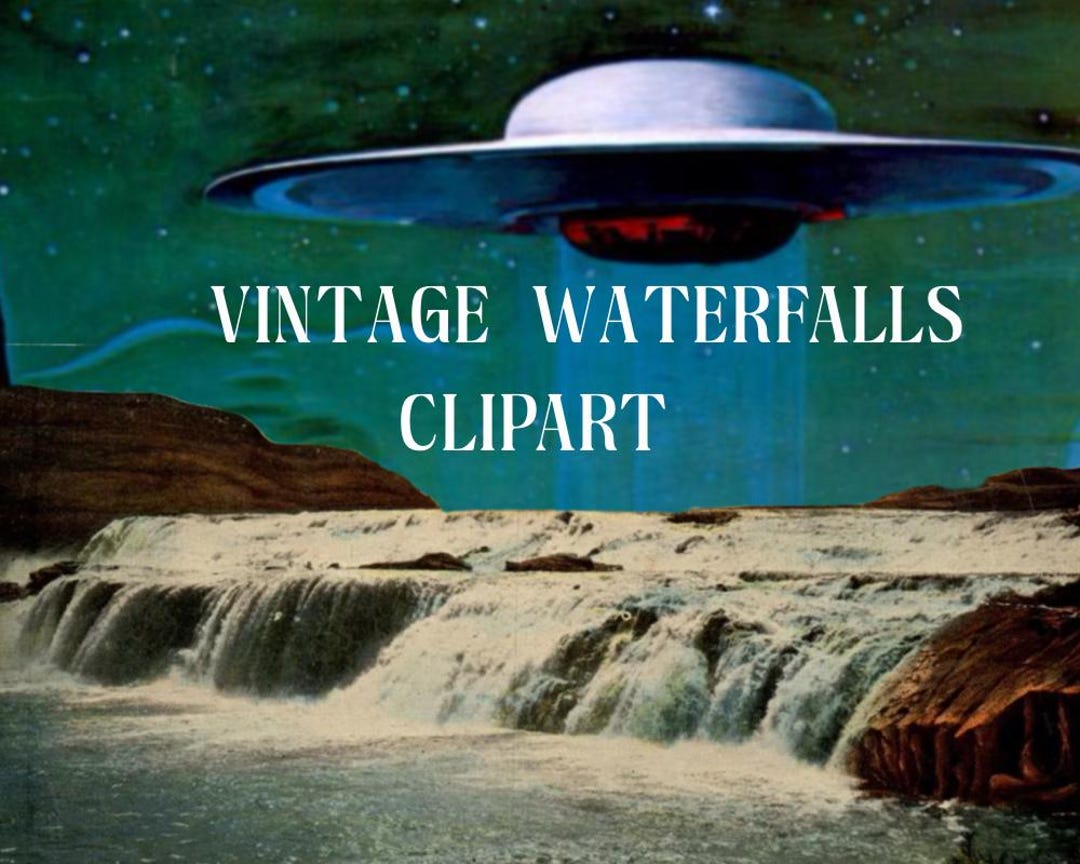 Vintage Waterfalls Clipart Clip Art Collage Sheet Digital Download Pngs ...