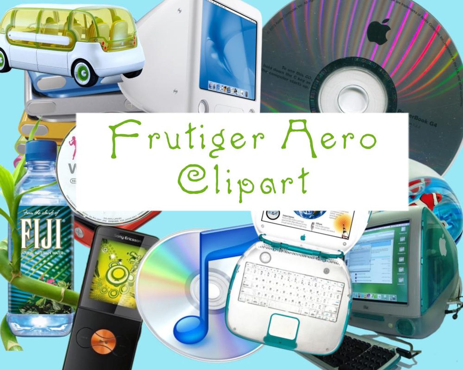 Frutiger Aero Clipart Clip Art Collage PNG Decoupage Retro Card Making ...