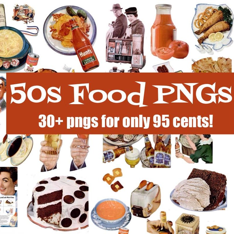 1950s Food - Etsy