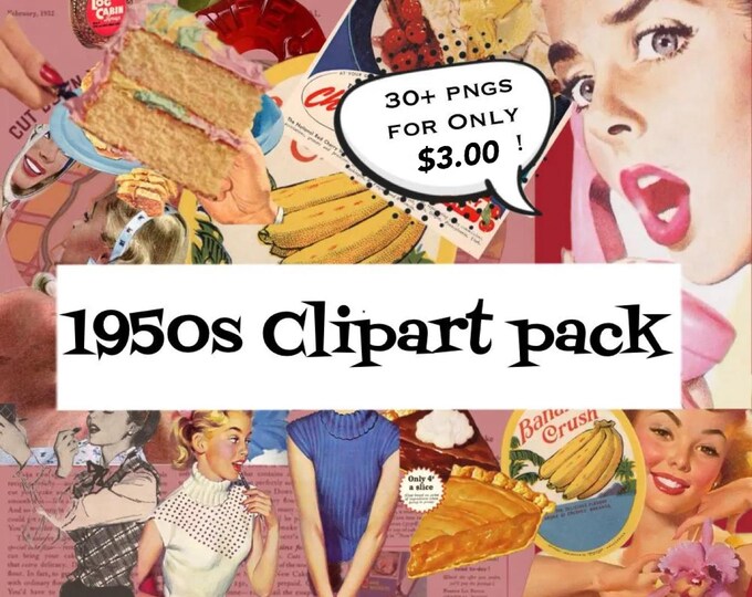 1950s FOODS Pngs…hi-quality, Ready to Print - Etsy Canada