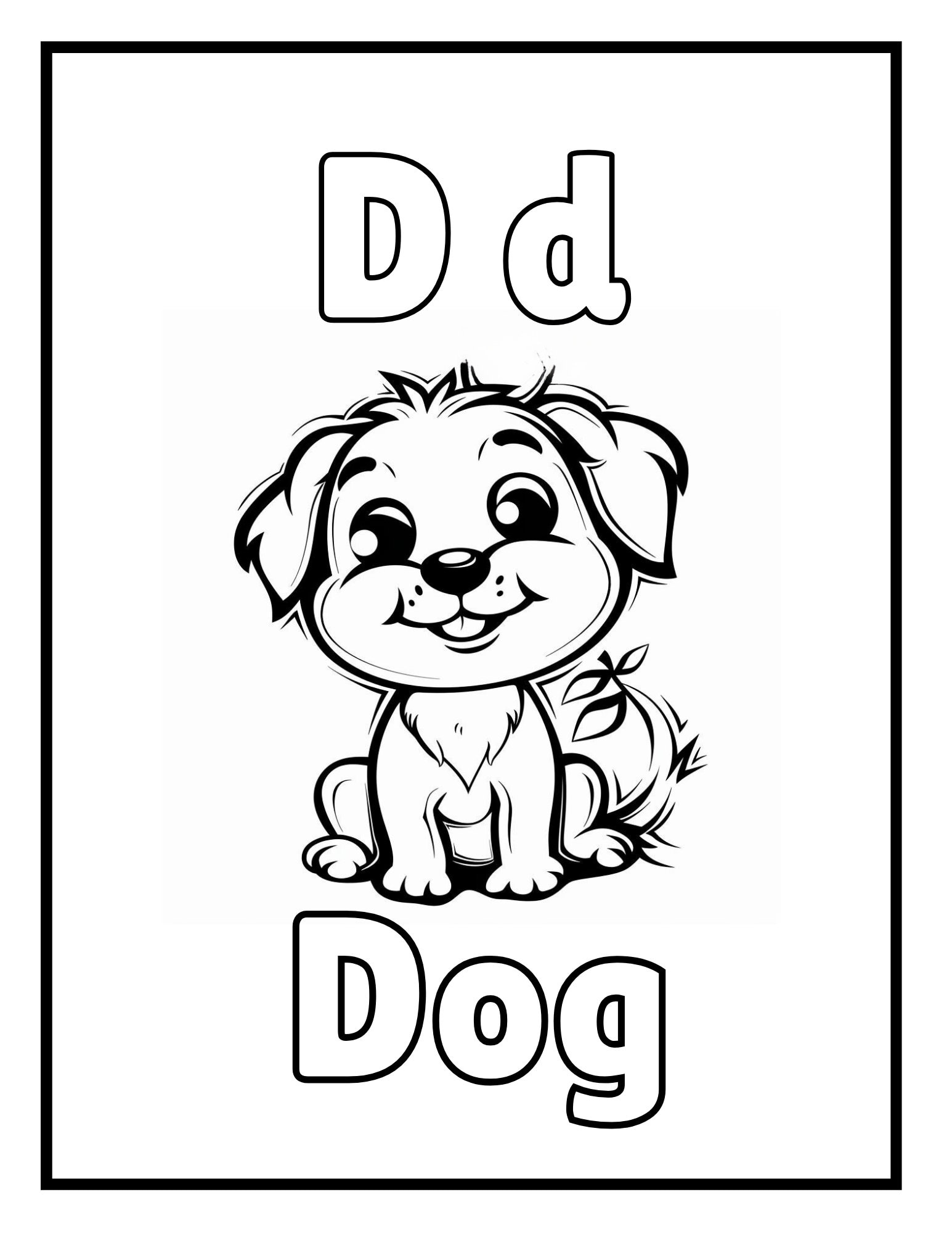 Fun With Abc's: 53 Coloring Pages With Matching Words and Images, Kids ...