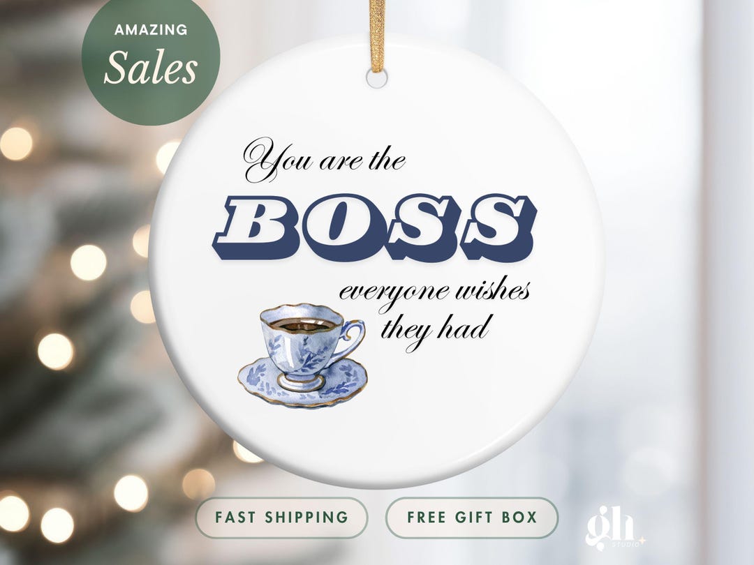 Girl Boss Christmas Ornament • Cute Boss Gift • Keepsake Ornament ...