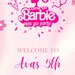 Custom Editable Pink Barbie Themed Party Welcome Poster Sign Template ...