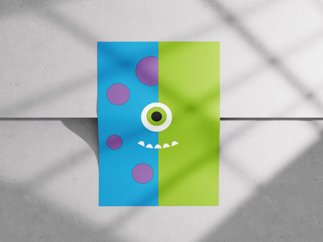 Monsters Inc Poster – Playful Sully & Bob Colors (free Shipping ...