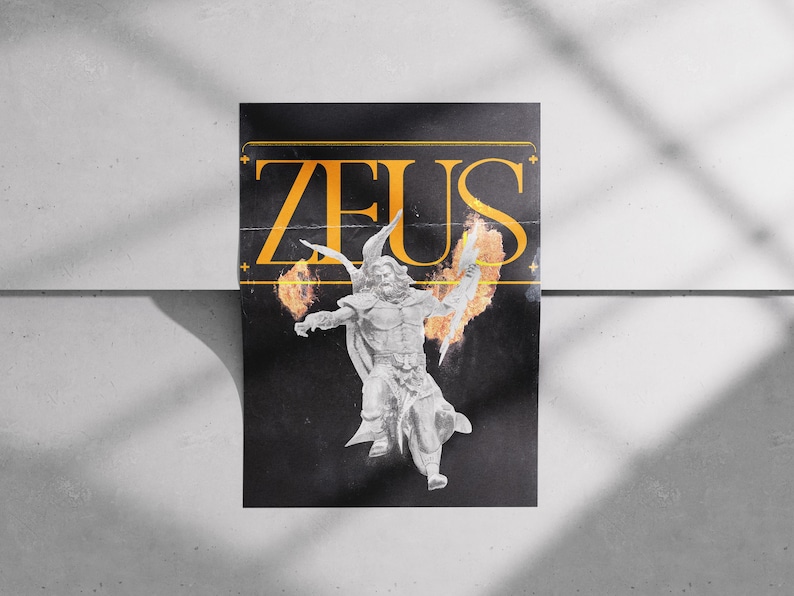Zeus Poster – Lightning Symbol & Mythic Energy (free Shipping Included ...