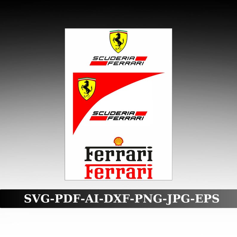 Ferrari Vector Logo- Ferrari- Scuderia Ferrari- F1- Formula 1- Ferrari ...