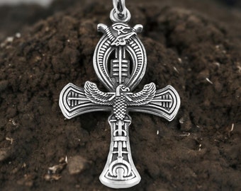 Ankh Cross Necklace Ancient Egyptian Silver Jewellery Middle Eastern ...