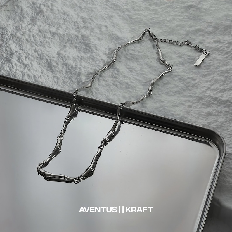 Liquid Chain Fluid Minimalistic Jewelry | Aesthetic Gothic Adjustable ...