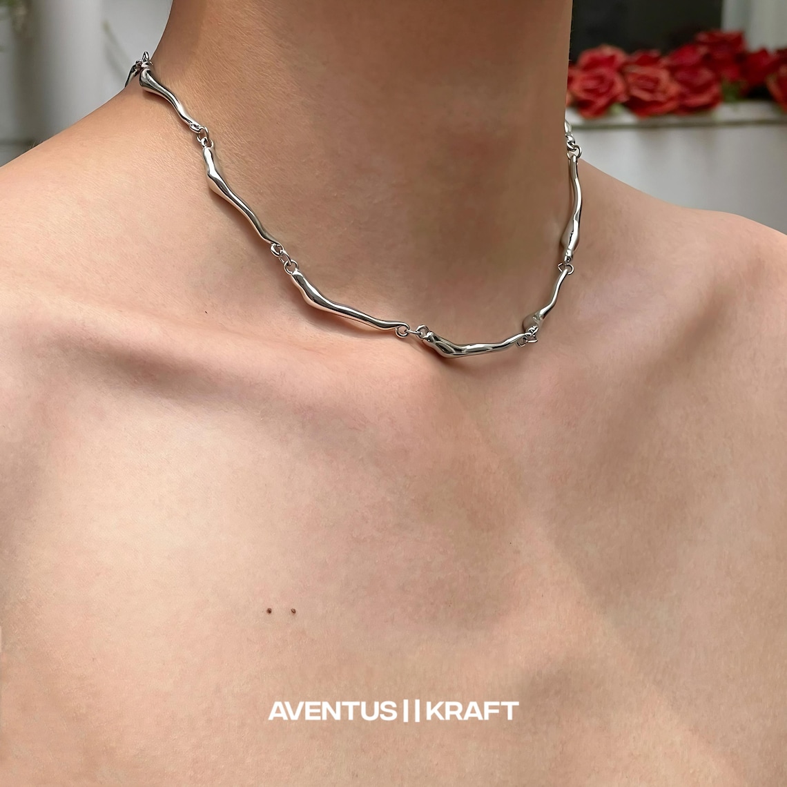 Liquid Chain Fluid Minimalistic Jewelry | Aesthetic Gothic Adjustable ...