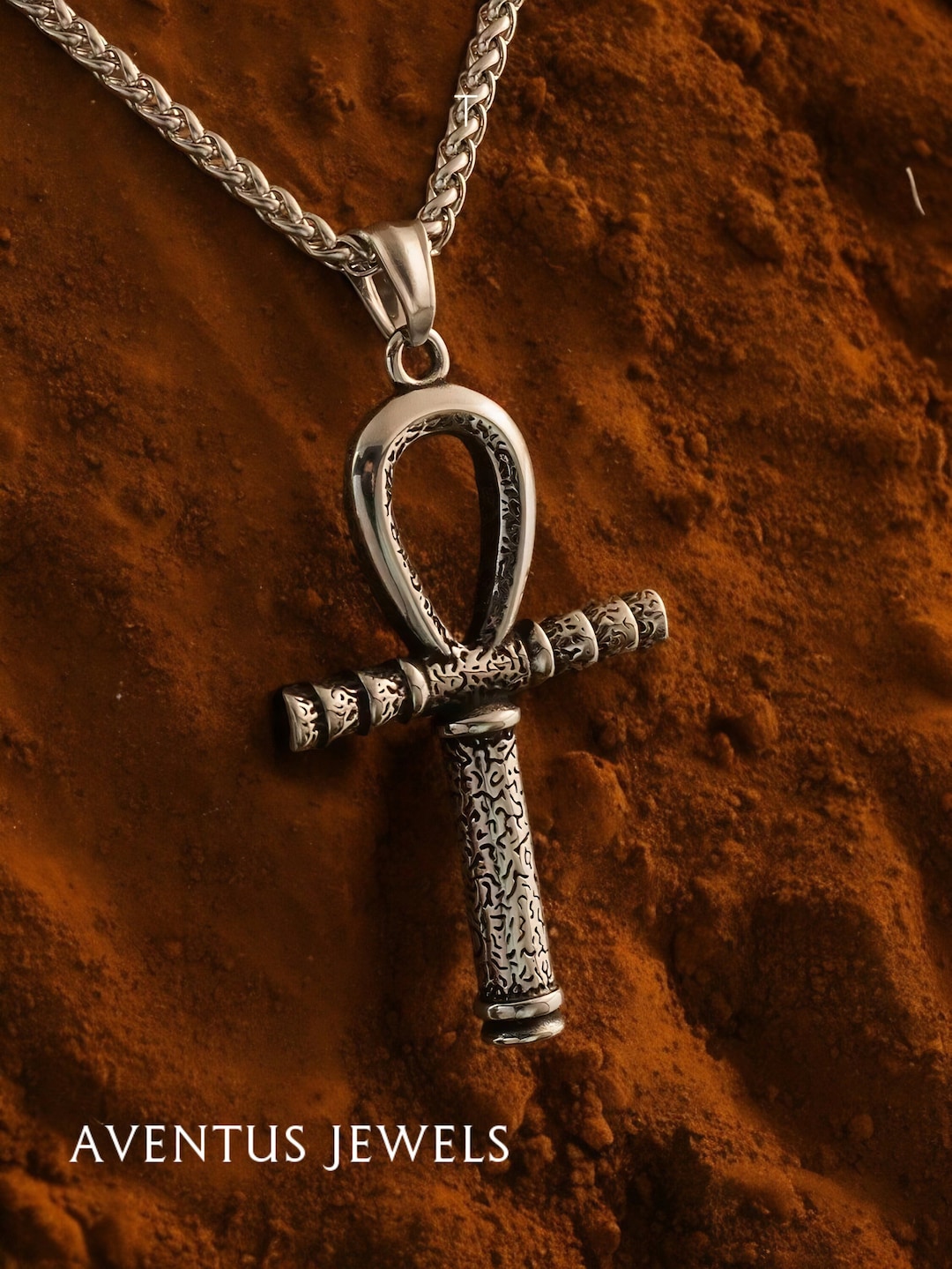 Ankh Cross Necklace Ancient Egyptian Silver Jewellery - Middle Eastern ...