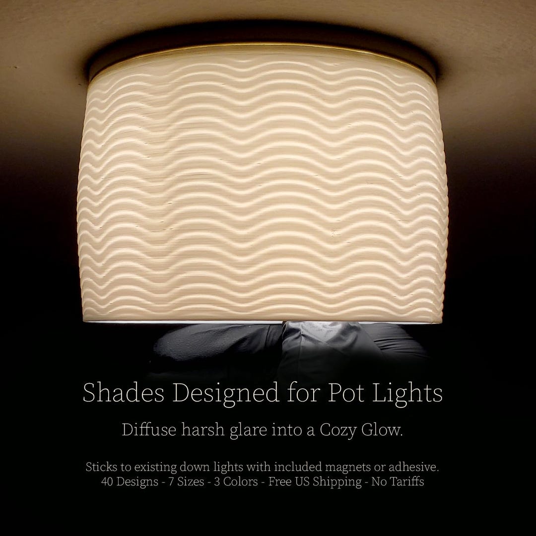 Recessed Lighting Glare Shade | Odayakananami Wave Design - Etsy