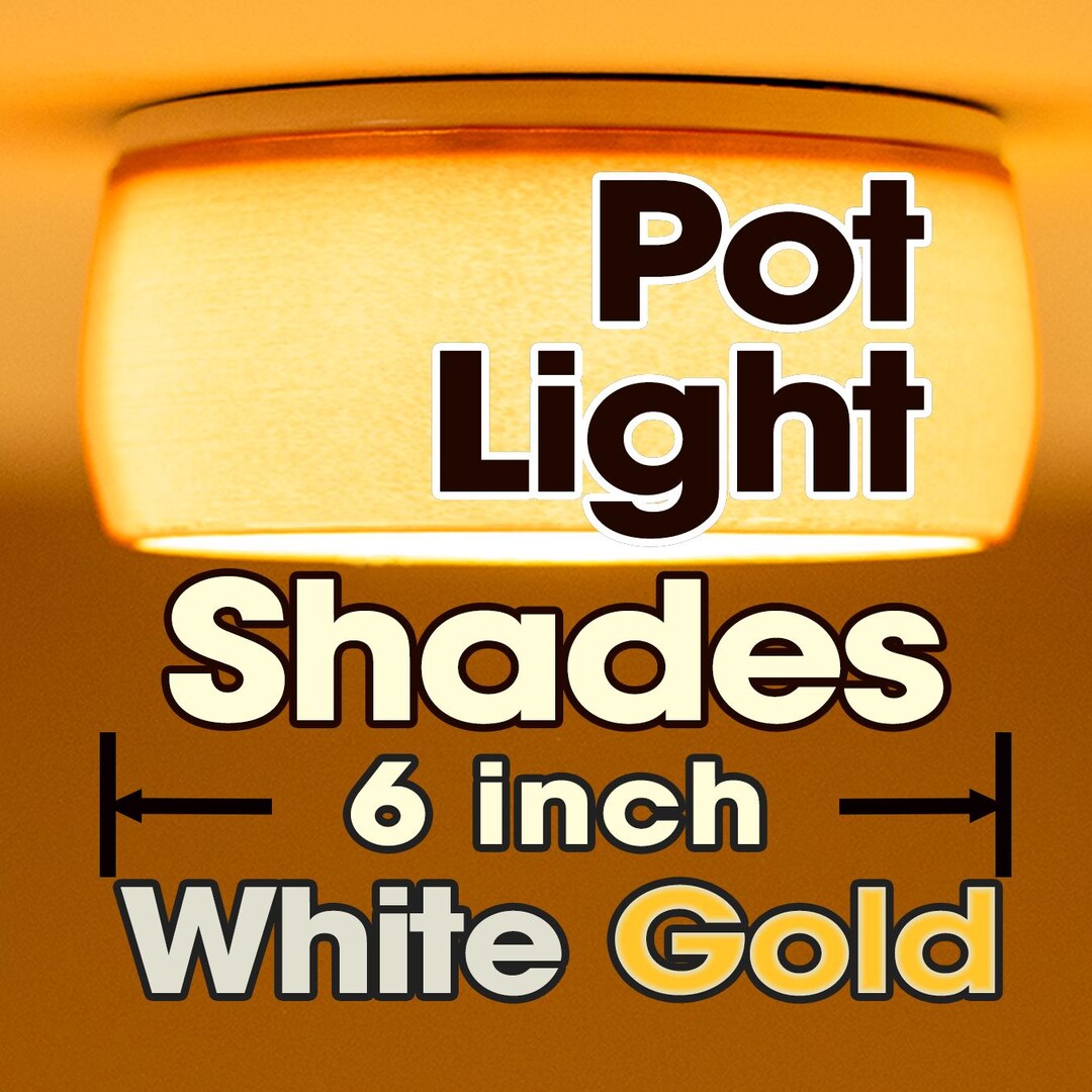 6" Pot Light Glare Shades: White & Gold TV Glare Reduction - Etsy