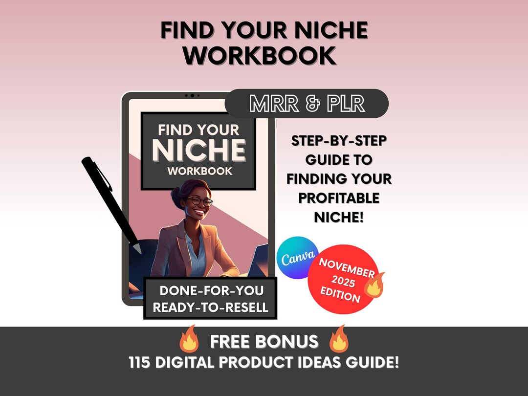 Find Your Niche Workbook for Business Beginners, Step-by-step Guide to ...