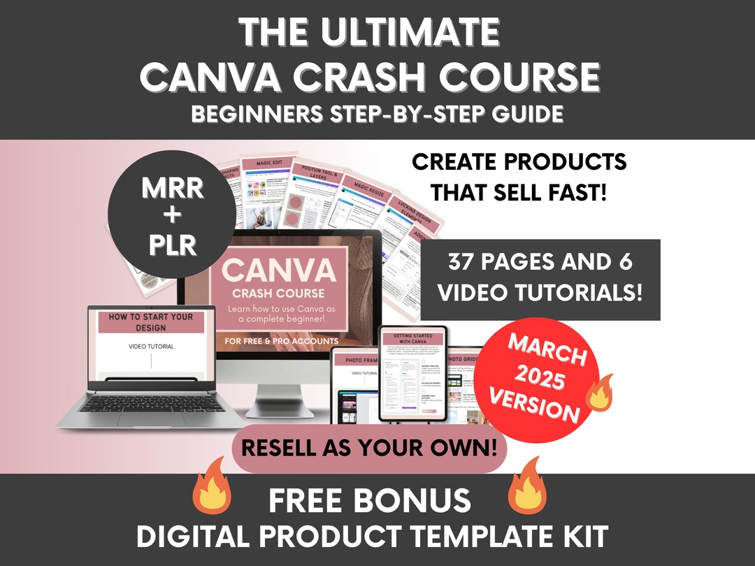 Ultimate Canva Crash Course With Master-resell-rights, DFY Step-by-step ...