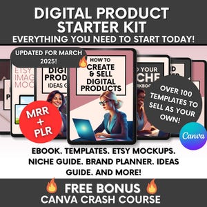Digital Product Starter Kit for Beginners to Make Money Online, MRR ...