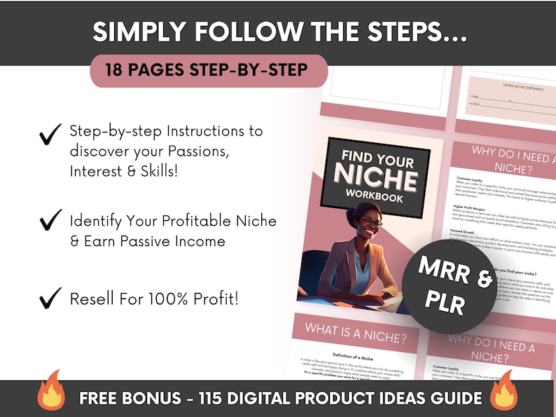 Find Your Niche Workbook for Business Beginners, Step-by-step Guide to ...