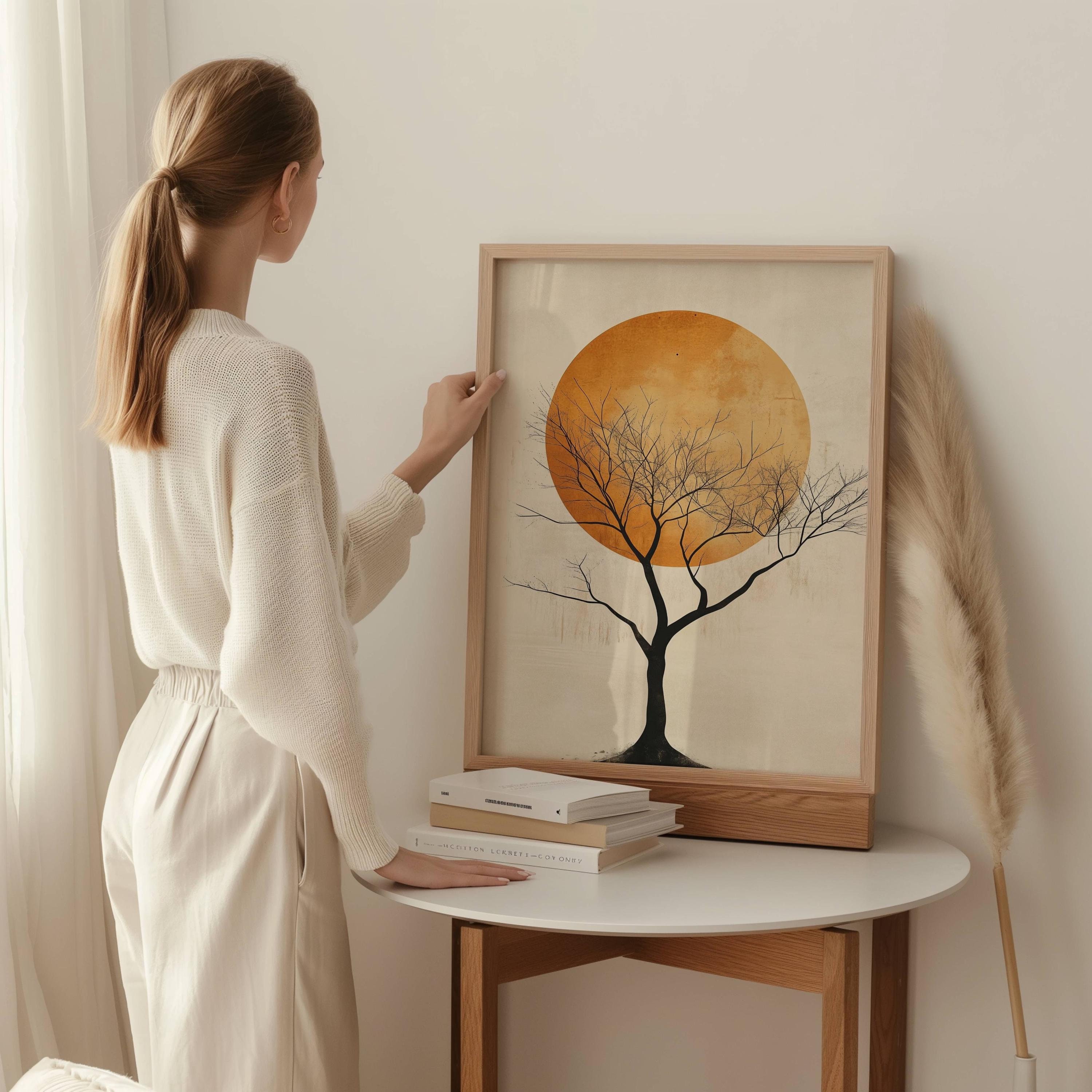 Elegant Moon Spiritual Wall Art Sophisticated Room Decor Scandinavian ...