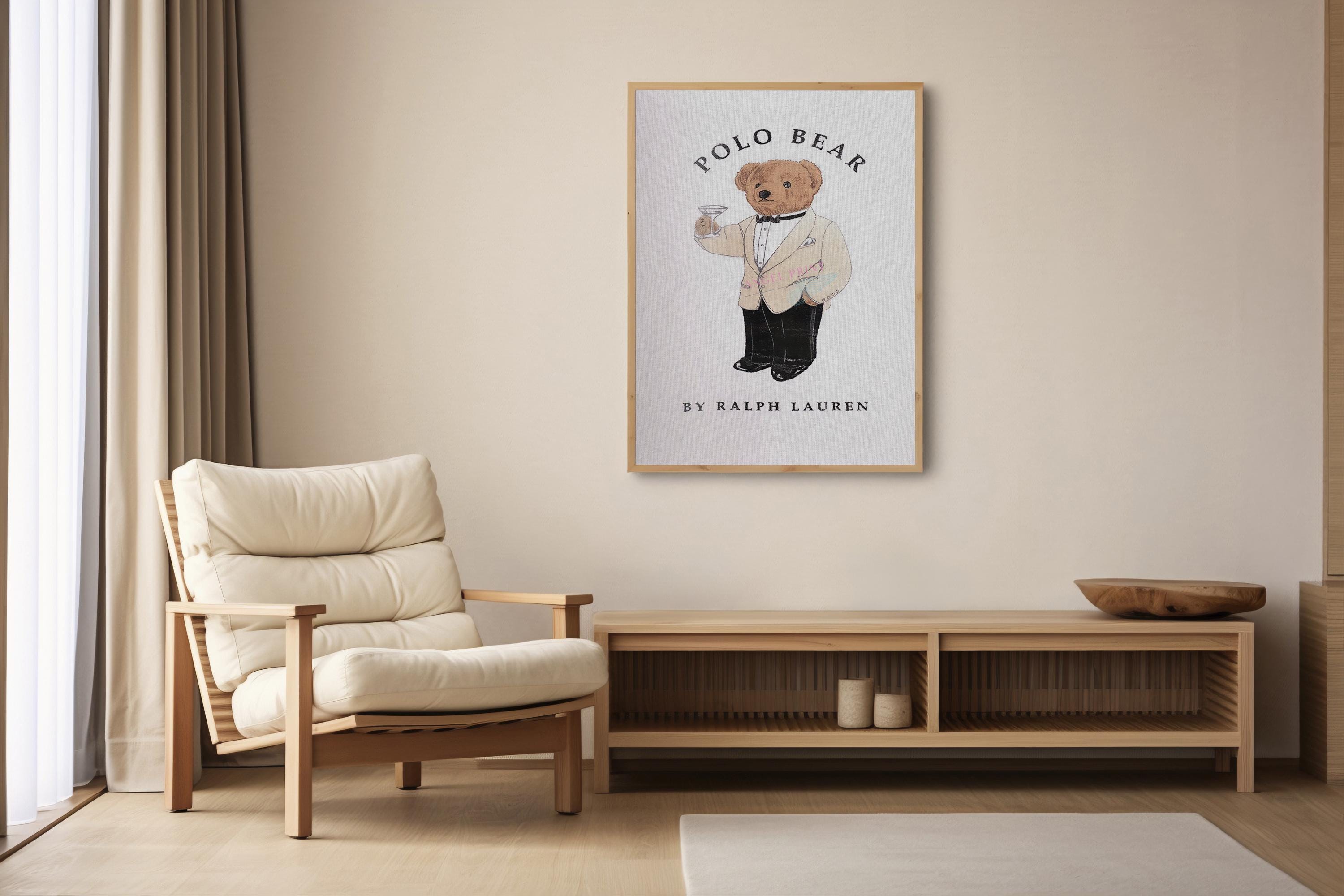 Polo Bear Poster,vintage Fashion Magazine Poster,printable Polo Ralph ...