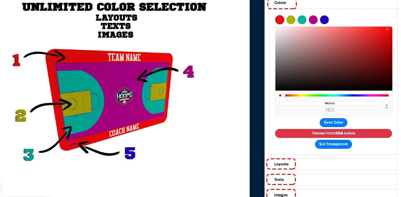 Personalized Magnetic NBA Basketball Clipboard – Custom Tactic Board ...